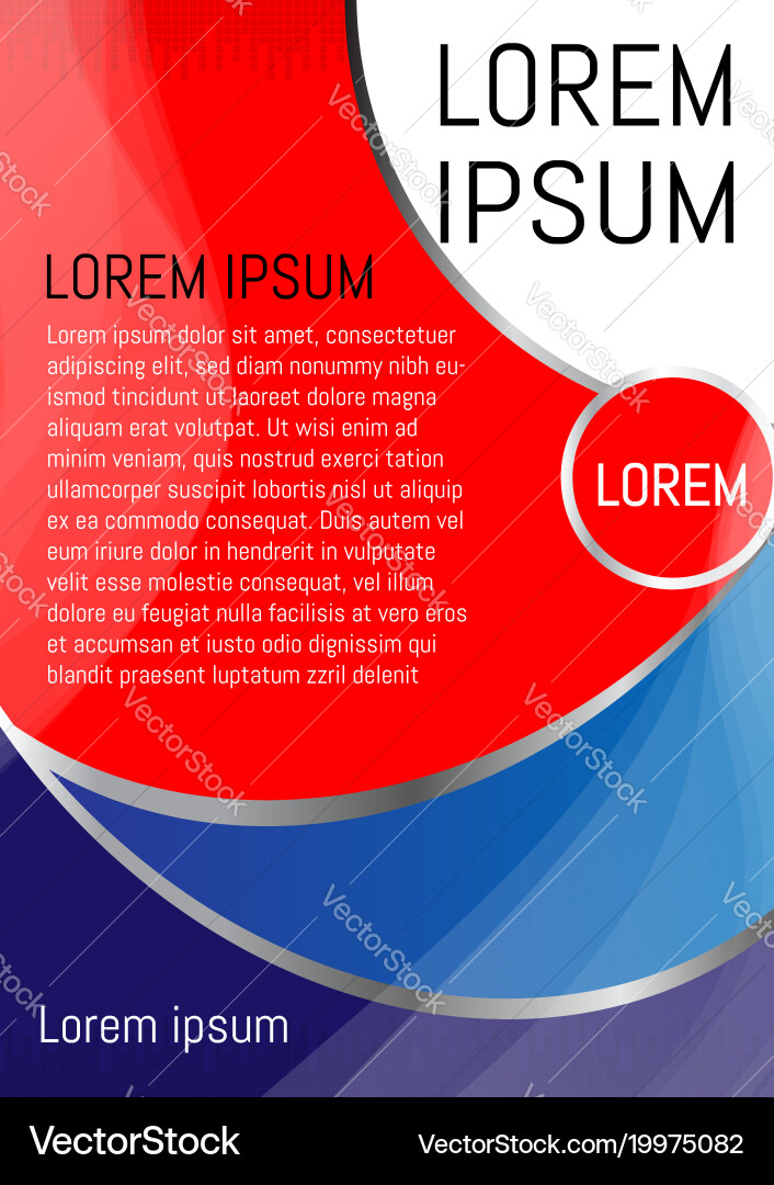 Red and blue background design a flyer brochure Vector Image