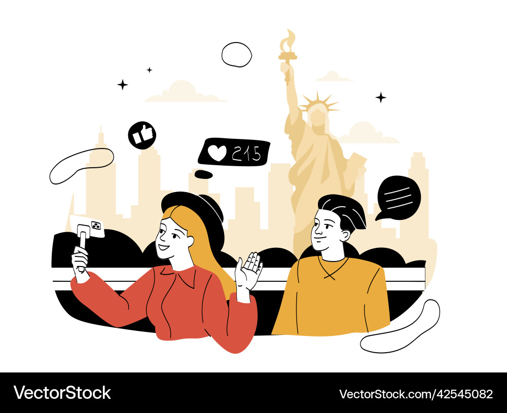 Travel blog concept Royalty Free Vector Image - VectorStock