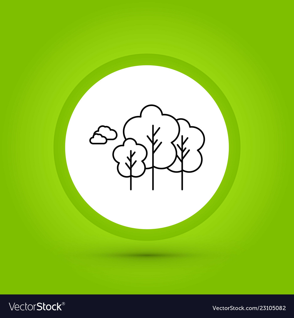 Trees icon in creative design with elements Vector Image