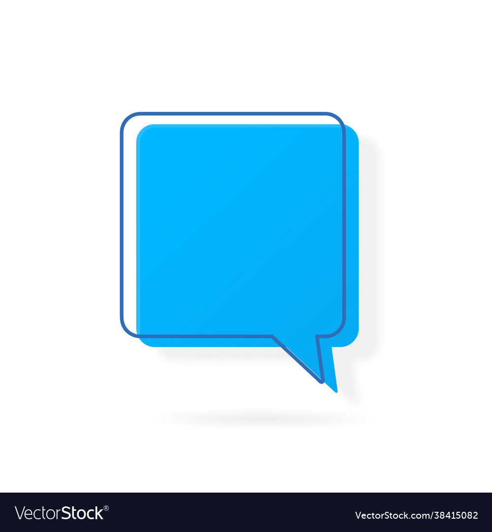 Trendy flat geometric speech bubble Royalty Free Vector