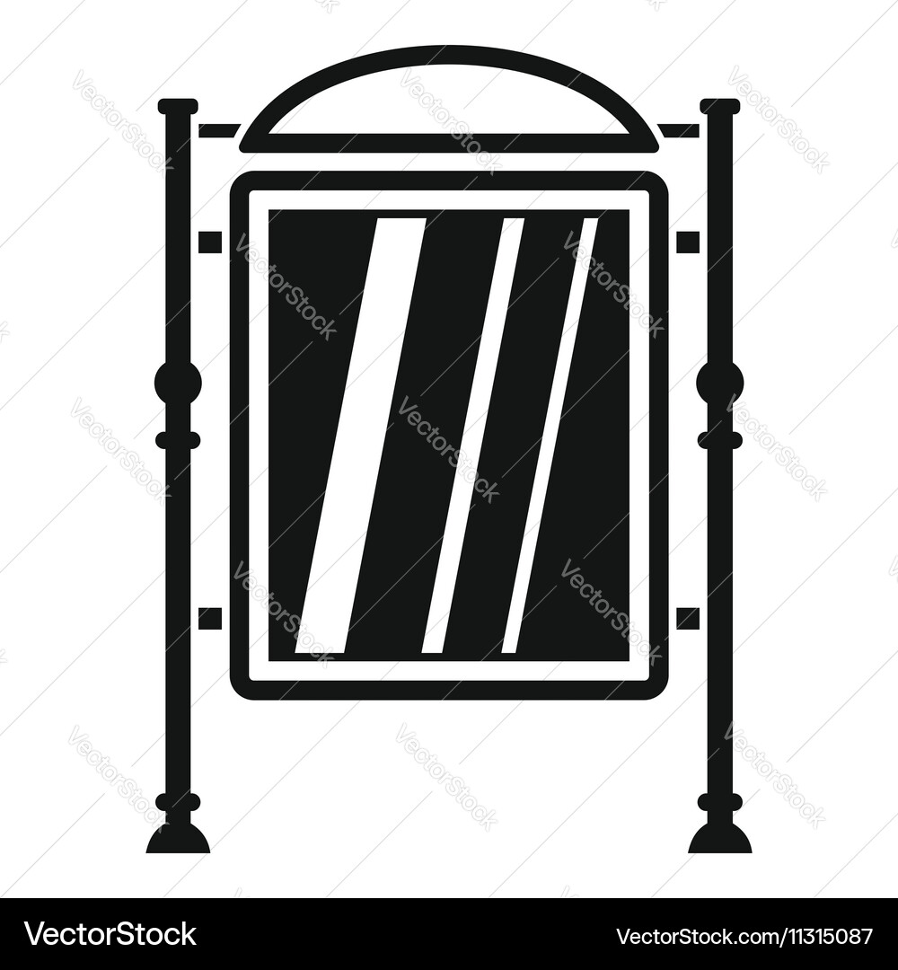 Advertising sign icon simple style Royalty Free Vector Image