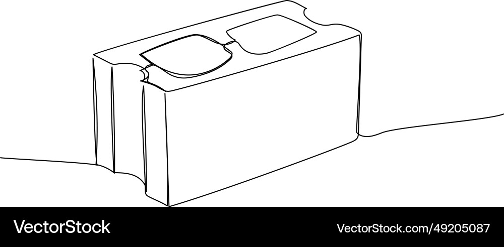 Concrete block cinder cmu brick building Vector Image