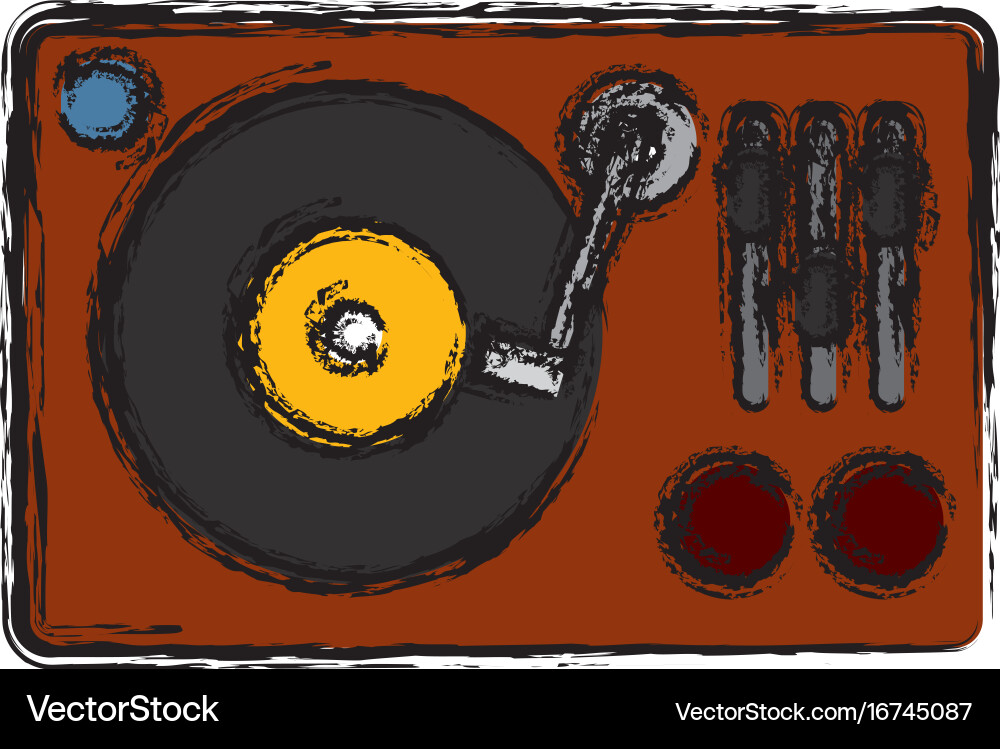 Dj turntable icon Royalty Free Vector Image - VectorStock