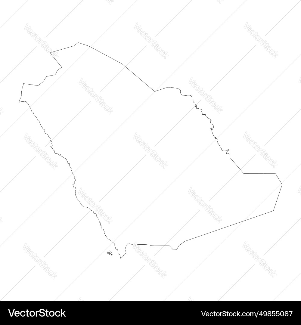 Highly detailed saudi arabia map with borders Vector Image