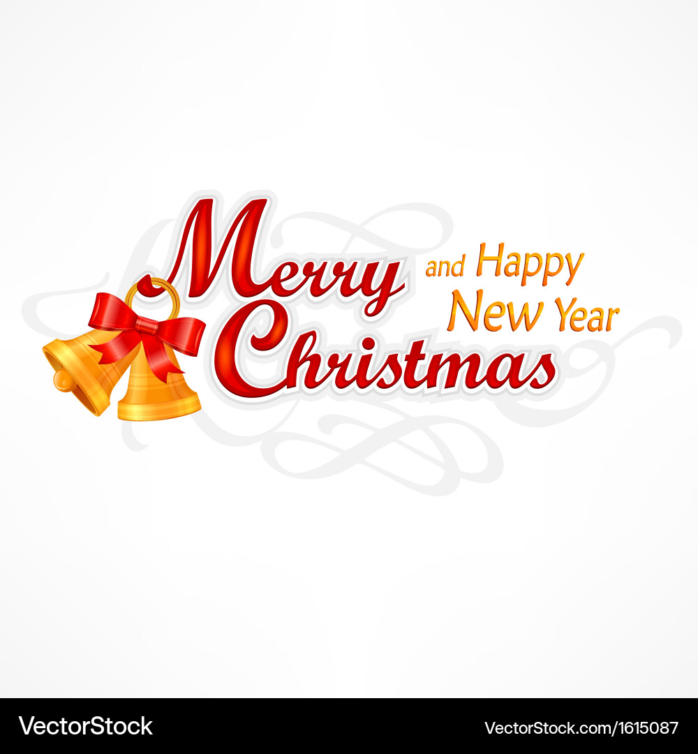 Merry christmas inscription Royalty Free Vector Image