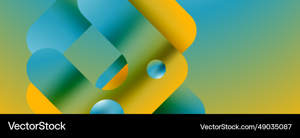 Simple geometric forms - dynamic geometric Vector Image