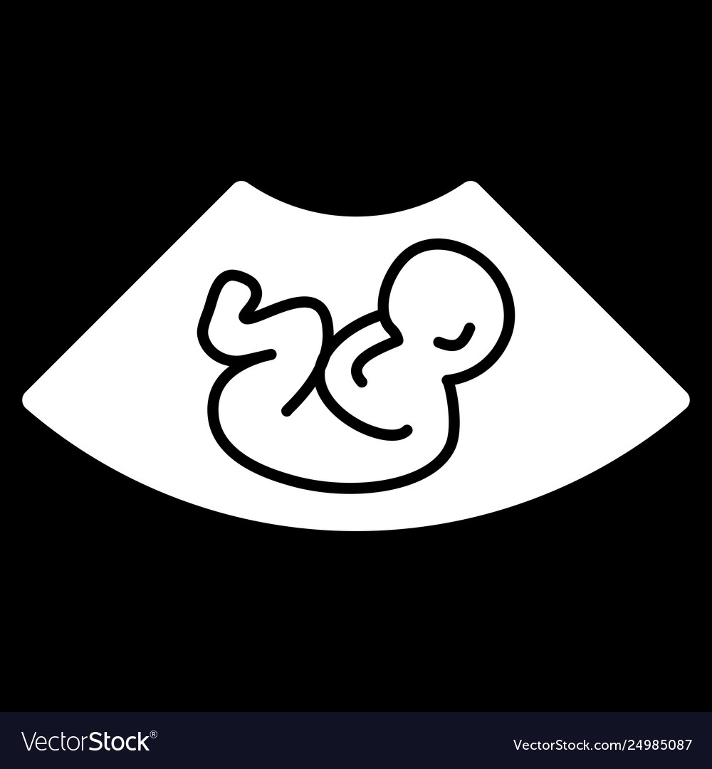Ultrasonography icon black and white Royalty Free Vector Ultrasonography icon black and white Royalty Free Vector