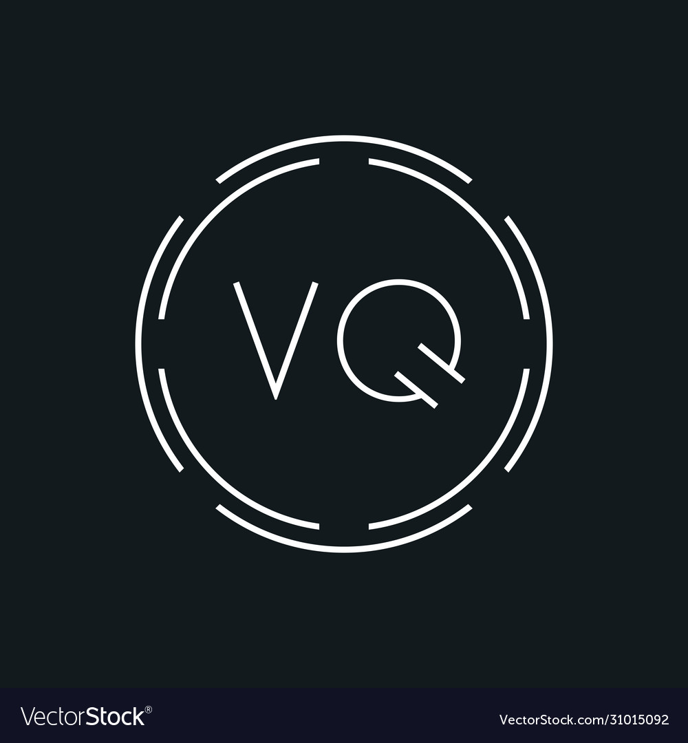 Creative letter vq logo typography Royalty Free Vector Image