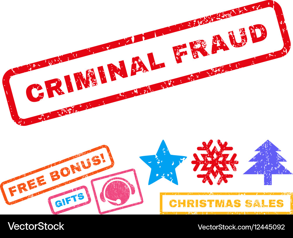 Criminal fraud rubber stamp Royalty Free Vector Image