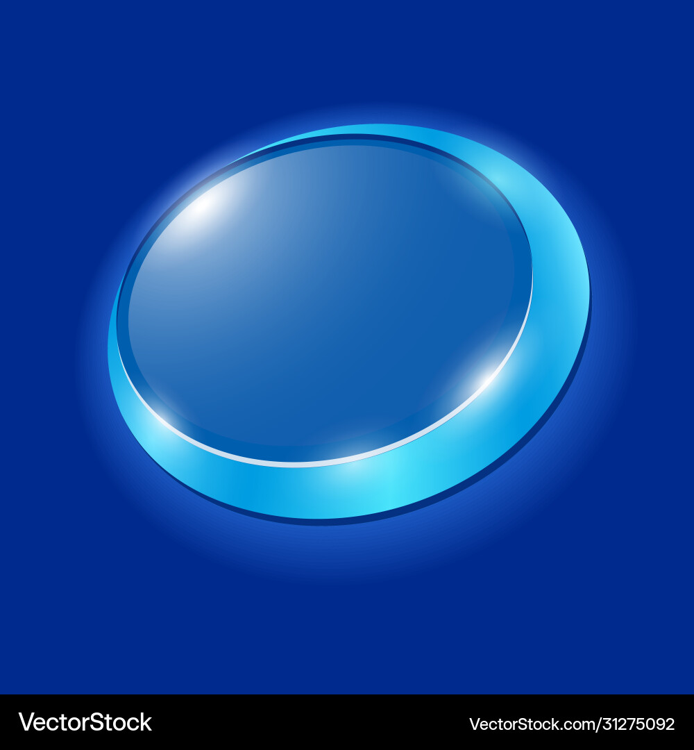 Elliptical blue badge template place for text Vector Image