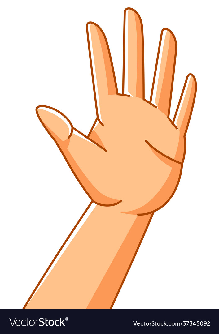 Hand in stop gesture sign of Royalty Free Vector Image Hand in stop gesture sign of Royalty Free Vector Image