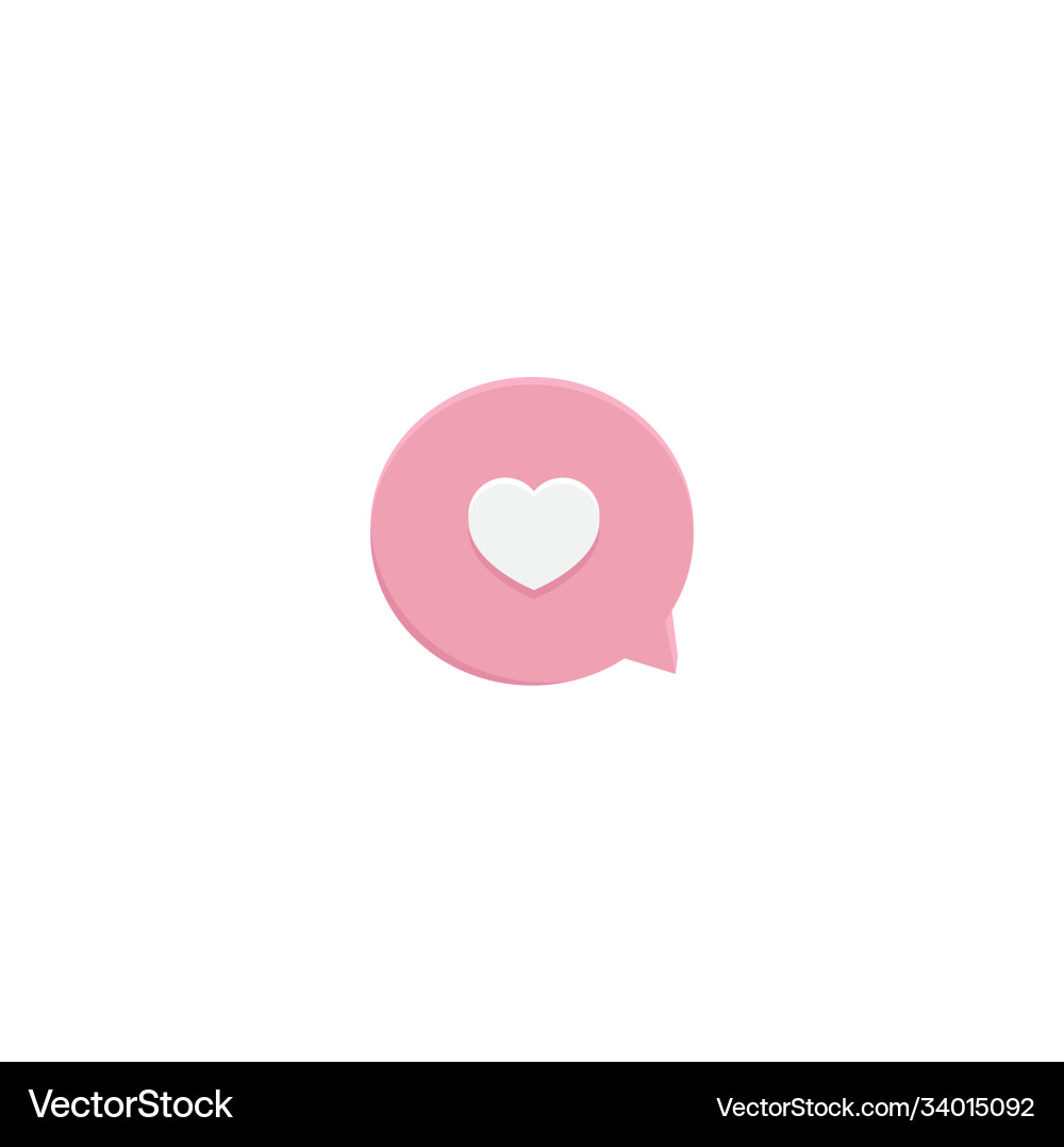 Love chat icon design for dating app design Vector Image
