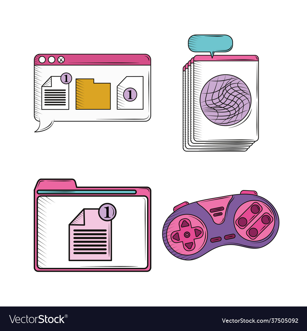 Retro futuristic interface Royalty Free Vector Image Retro futuristic interface Royalty Free Vector Image