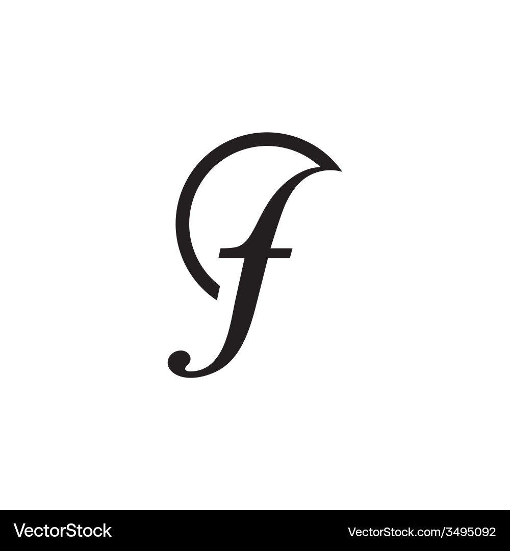 Sign letter f Royalty Free Vector Image - VectorStock