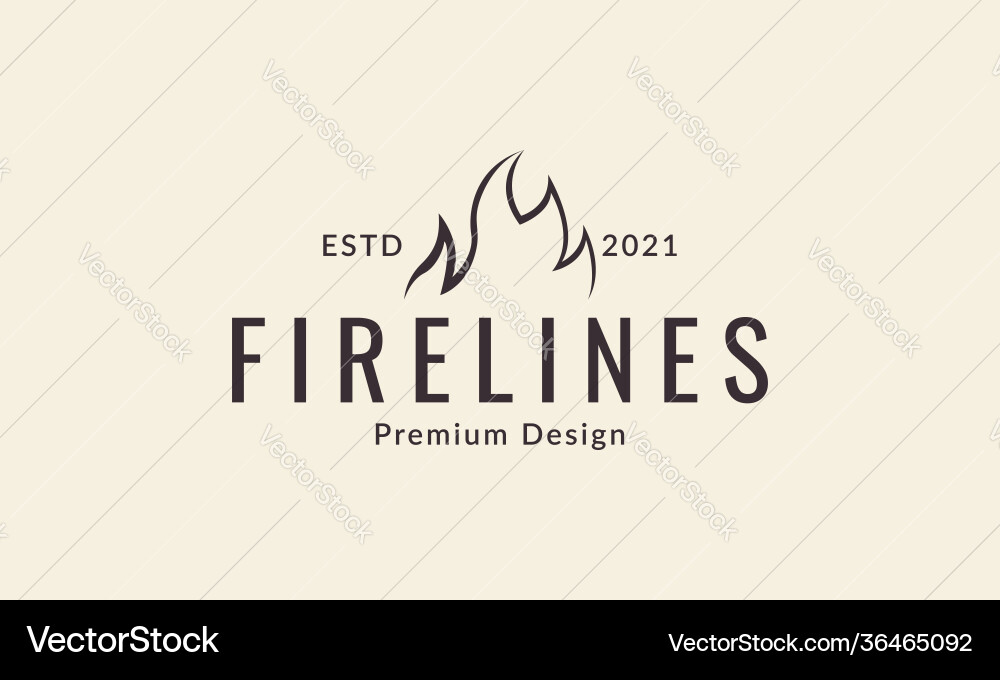 Simple hot fire logo design icon symbol Royalty Free Vector