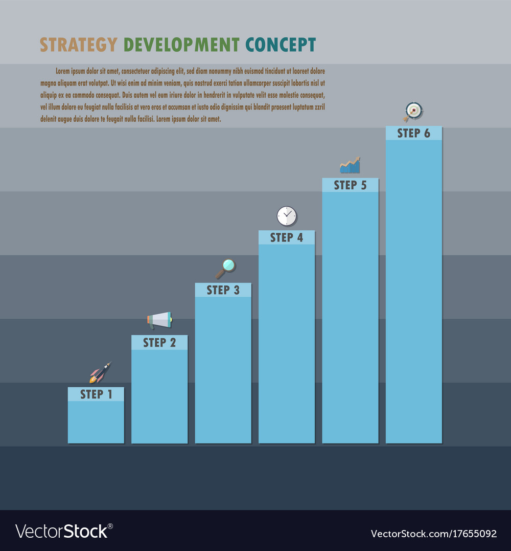 Strategy development concept Royalty Free Vector Image