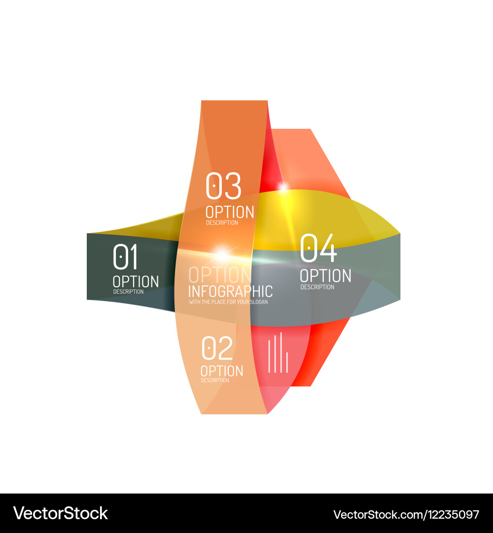 Abstract background geometric infographic option Vector Image