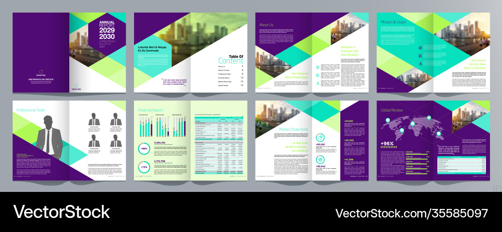 Annual report 16 page 148 Royalty Free Vector Image