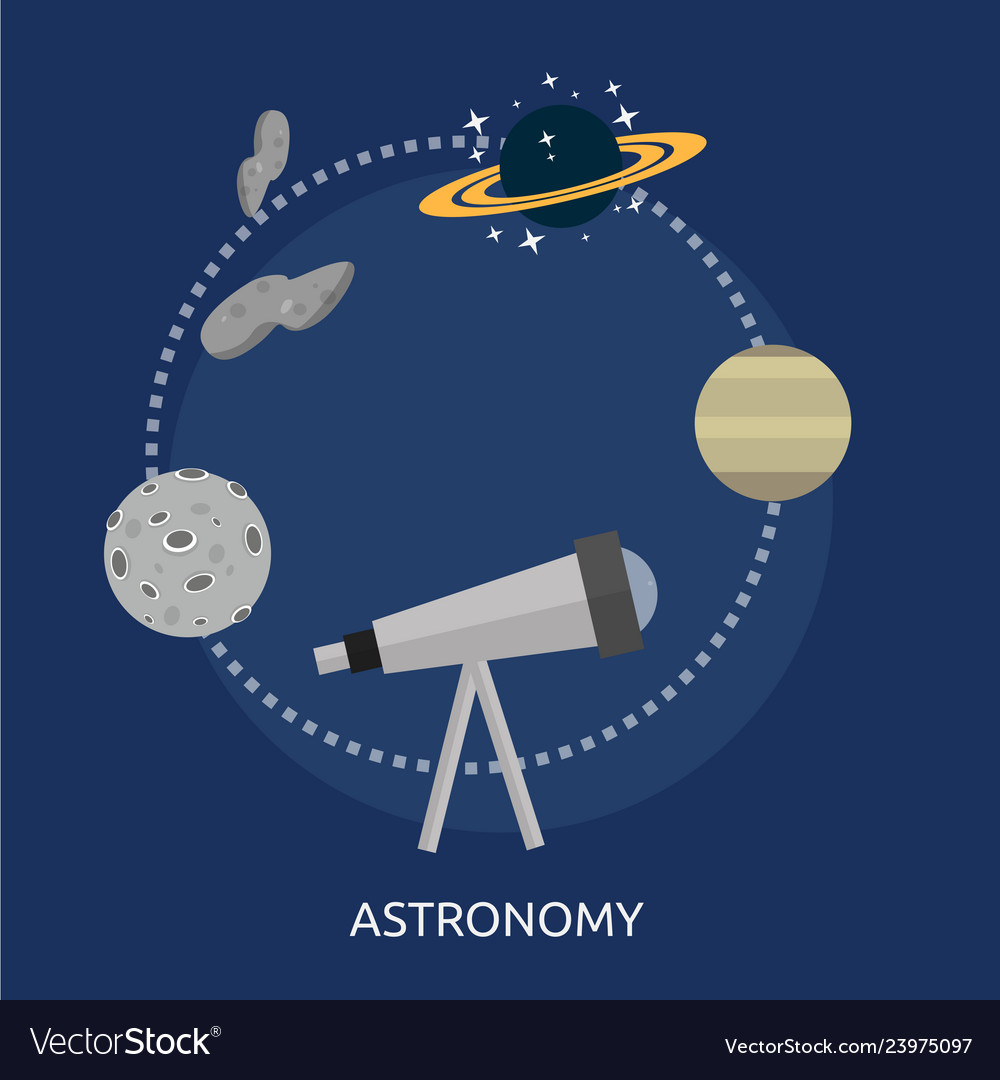 Astronomy conceptual design Royalty Free Vector Image