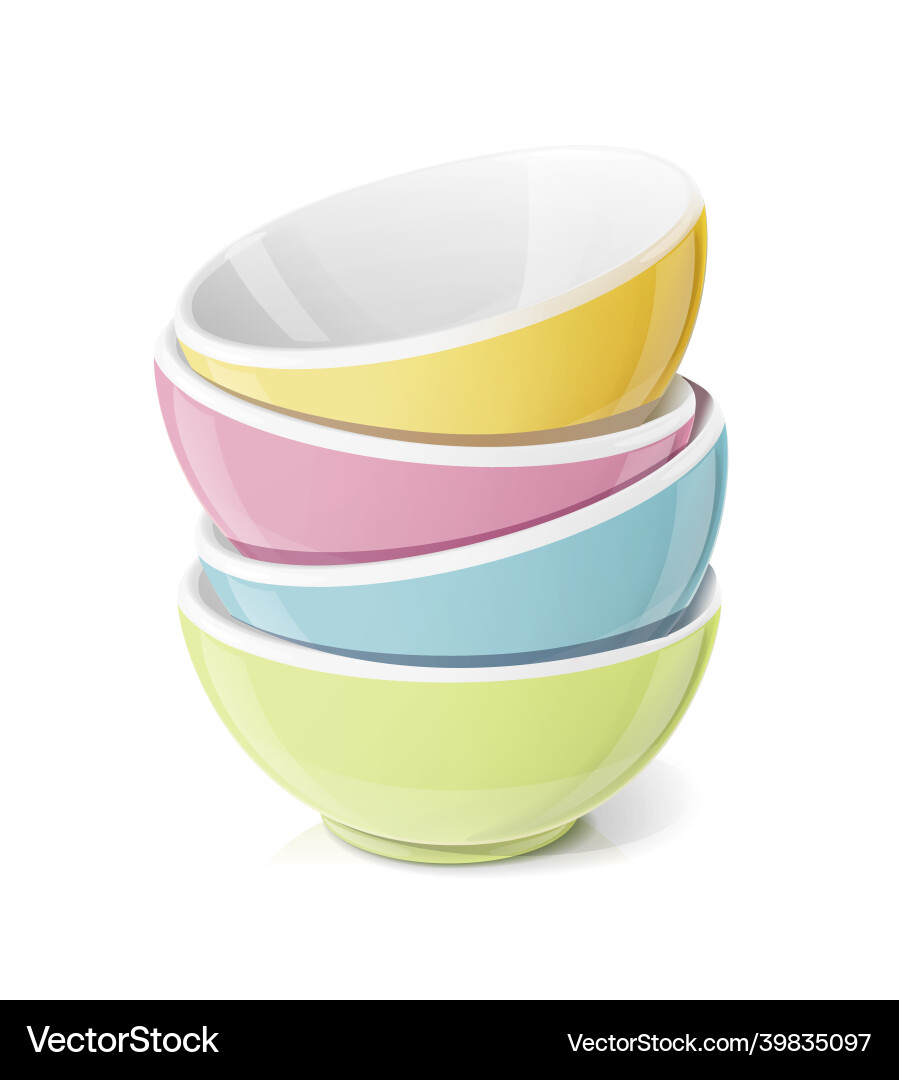 Ceramic bowl for food tableware eps10 Royalty Free Vector