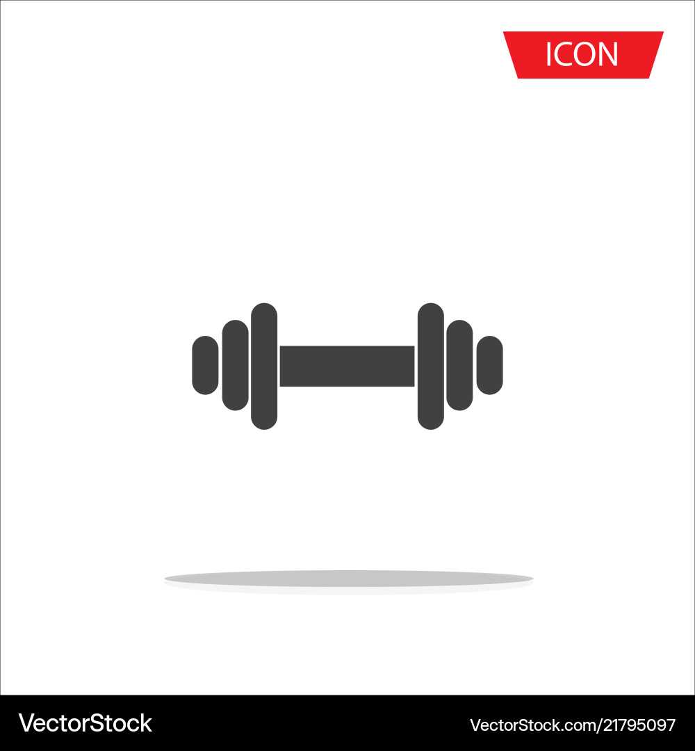 Dumbbell icon isolated on white background Vector Image