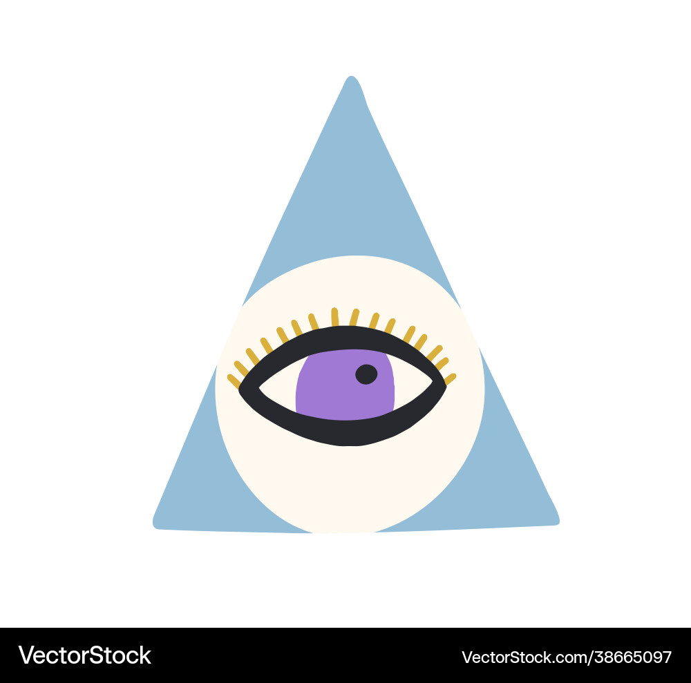 Esoteric evil eye with eyelashes magic spiritual Vector Image
