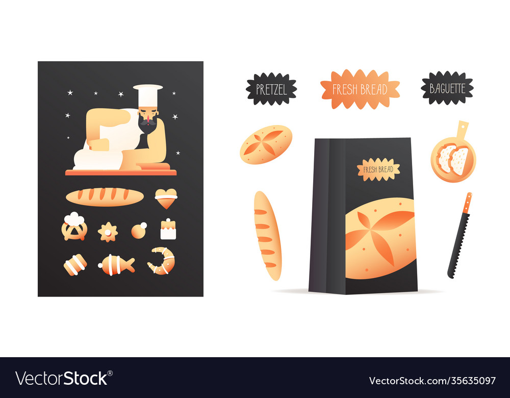 Fresh bread Royalty Free Vector Image - VectorStock