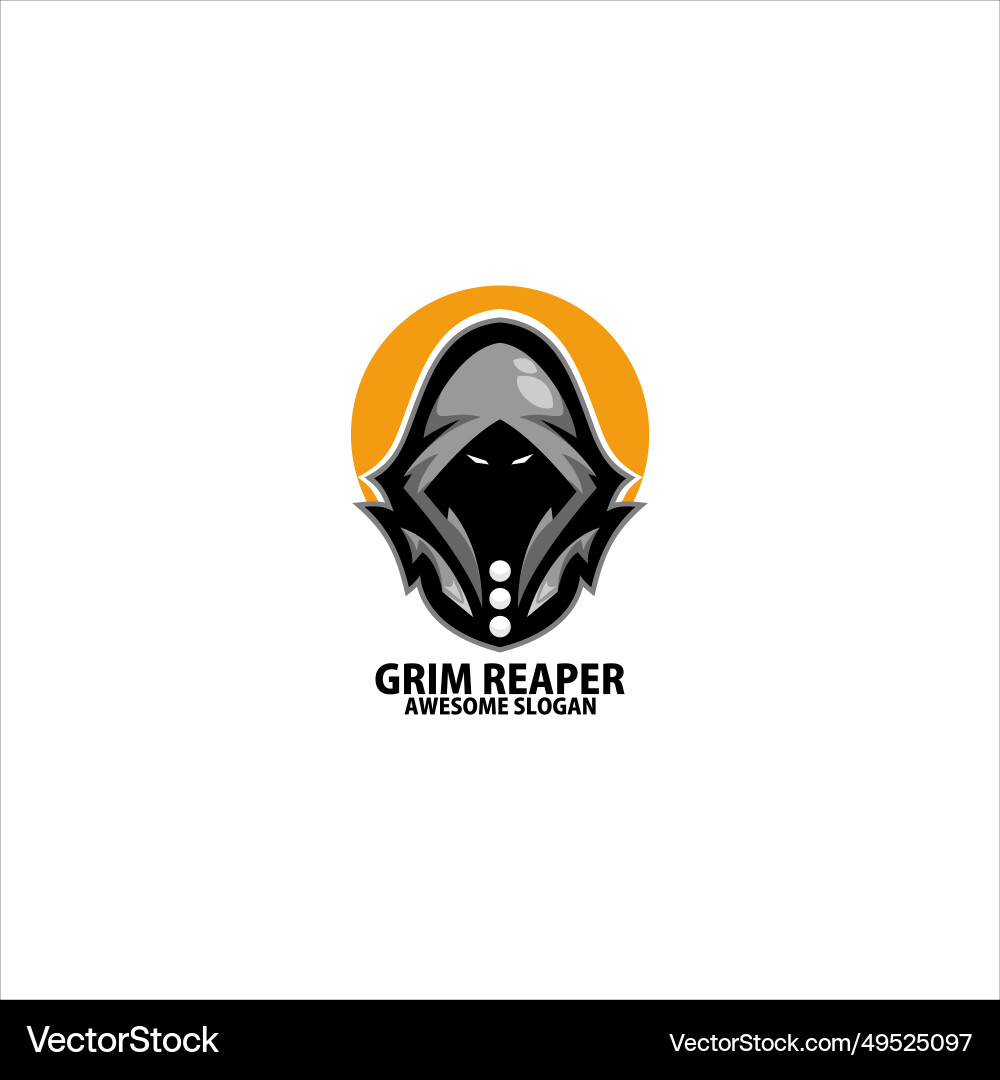 Grim reaper logo design gaming mascot Royalty Free Vector