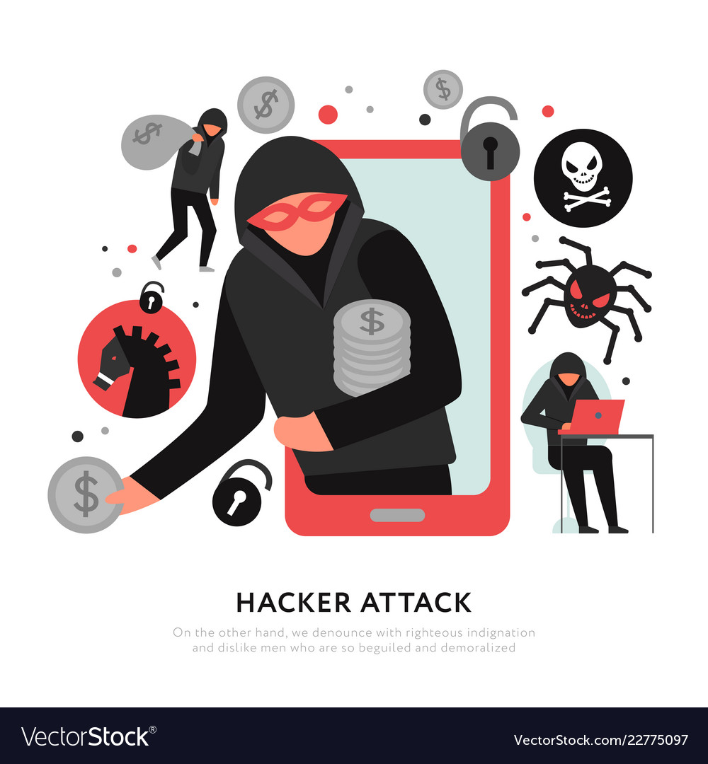 Hacker attack Royalty Free Vector Image - VectorStock