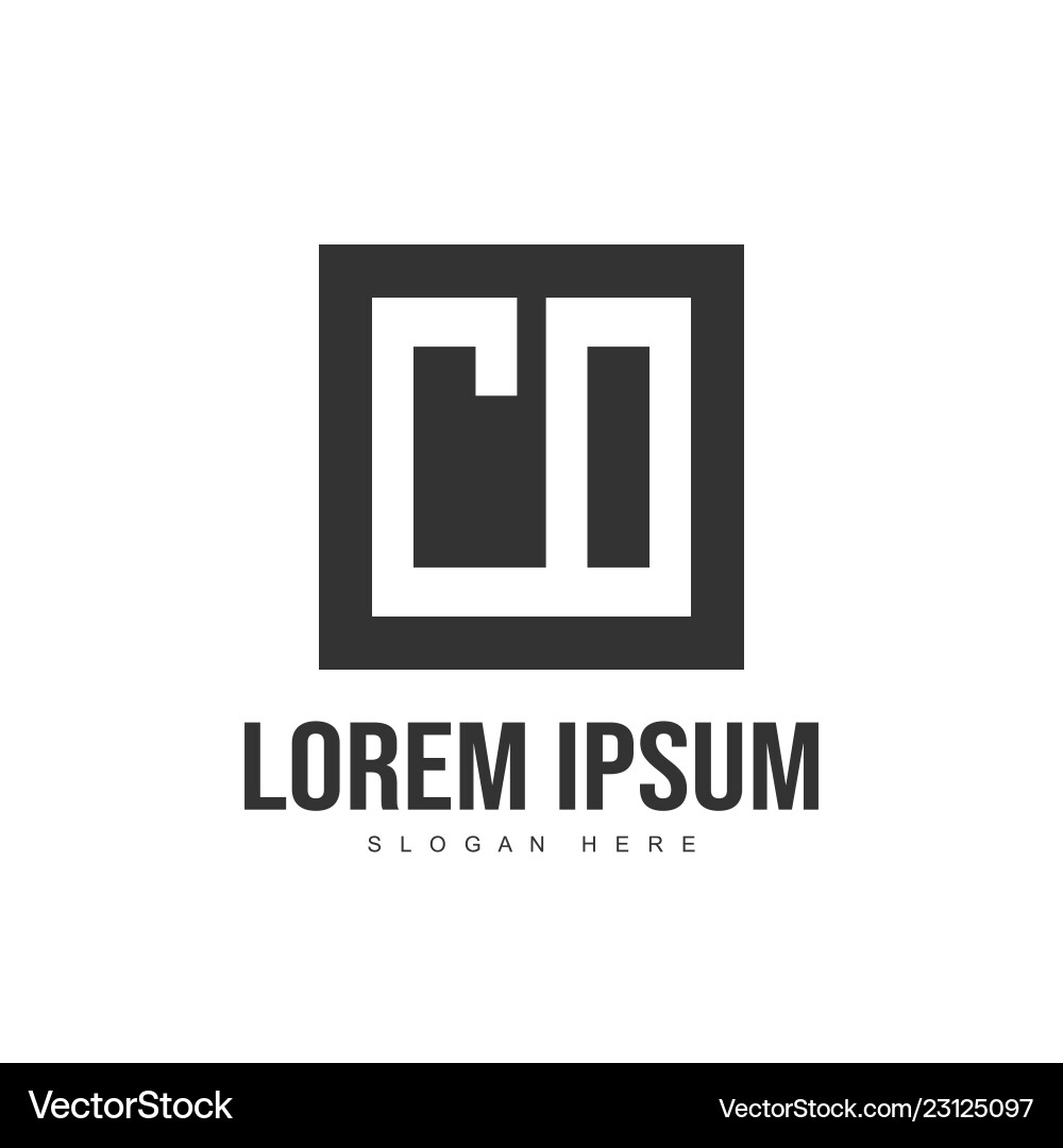 Initial letter logo template minimalist letter Vector Image