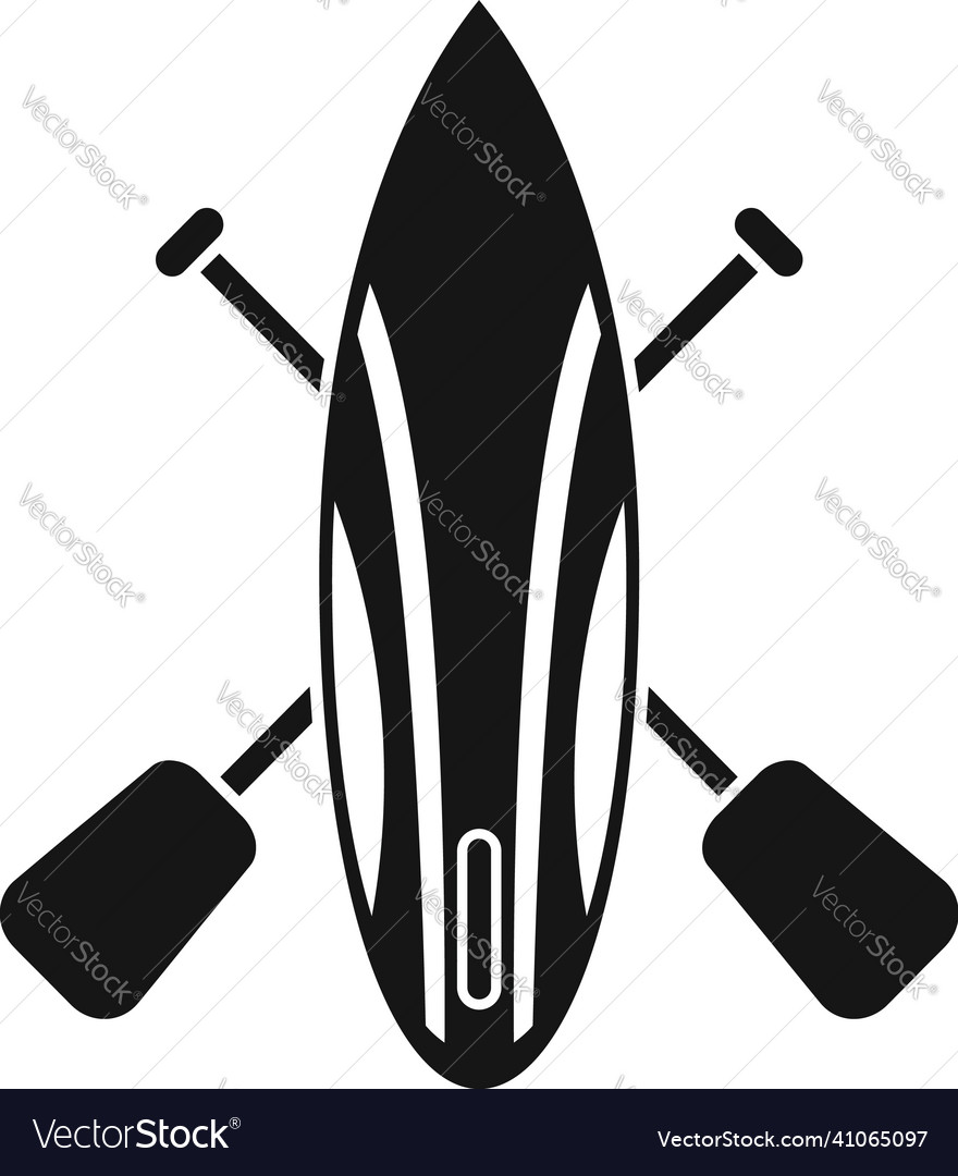 Joy sup surf icon simple paddle board Royalty Free Vector