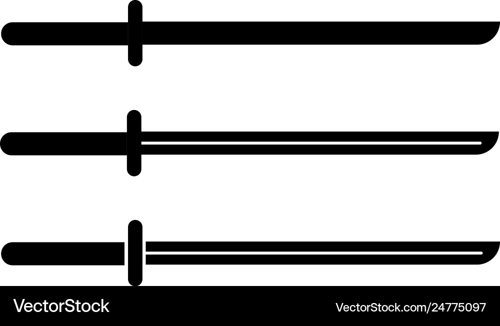Katana sword isolated on white background Vector Image