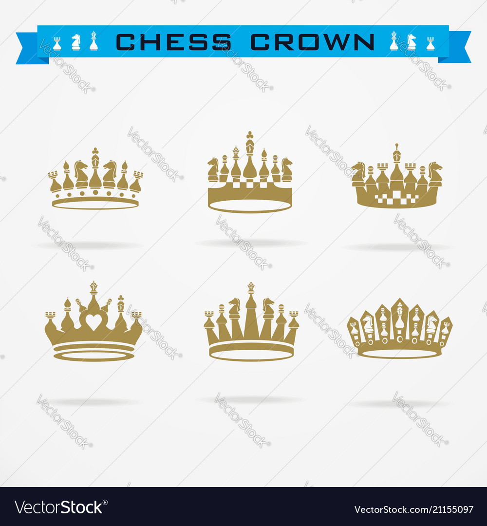 King and queen crowns symbols Royalty Free Vector Image