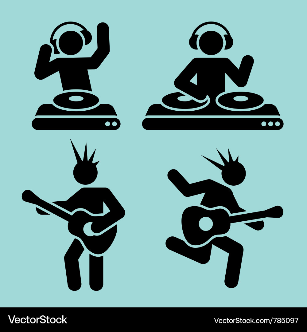 Music pictograms Royalty Free Vector Image - VectorStock