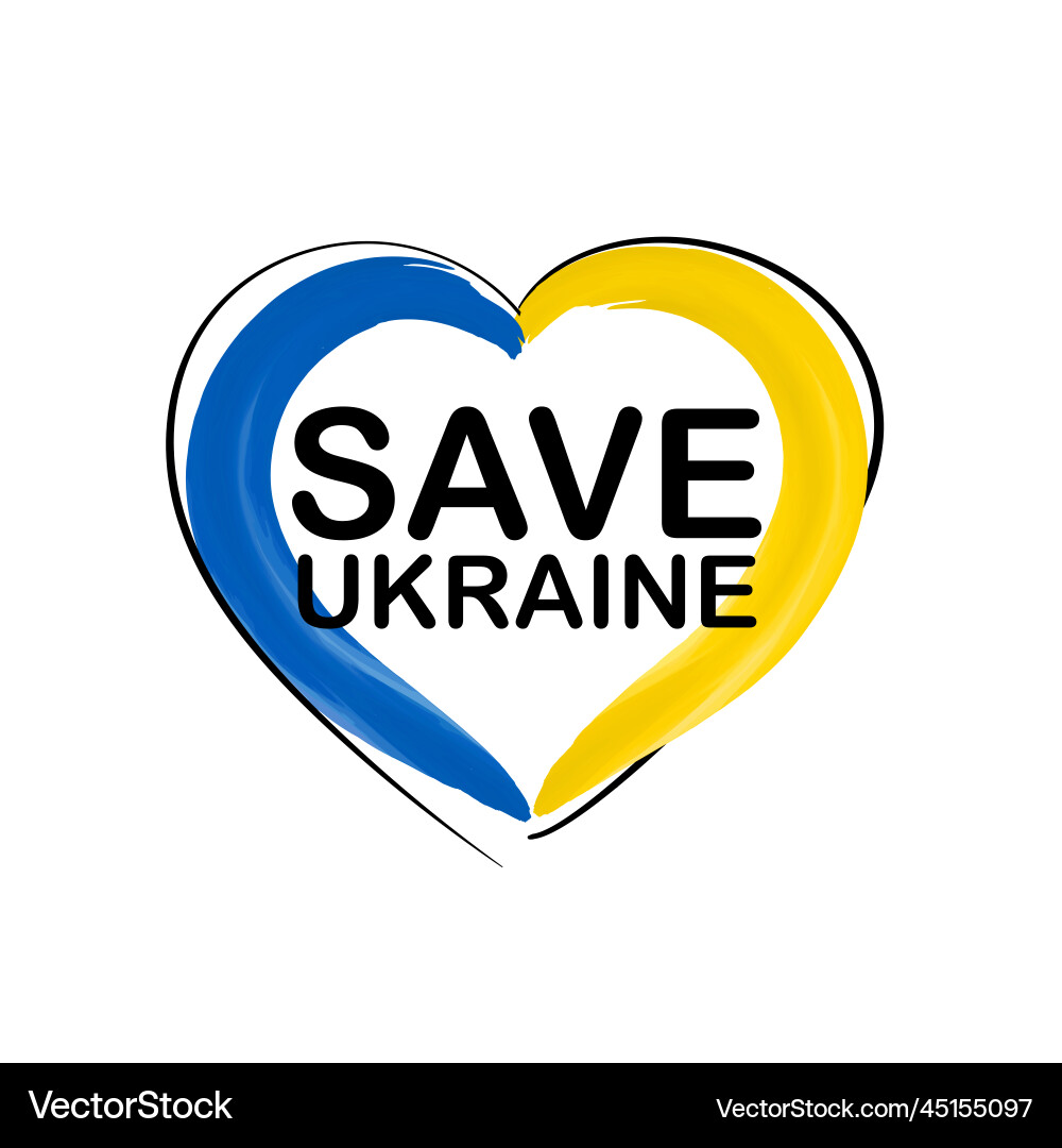 Save ukraine flat art on white background Vector Image