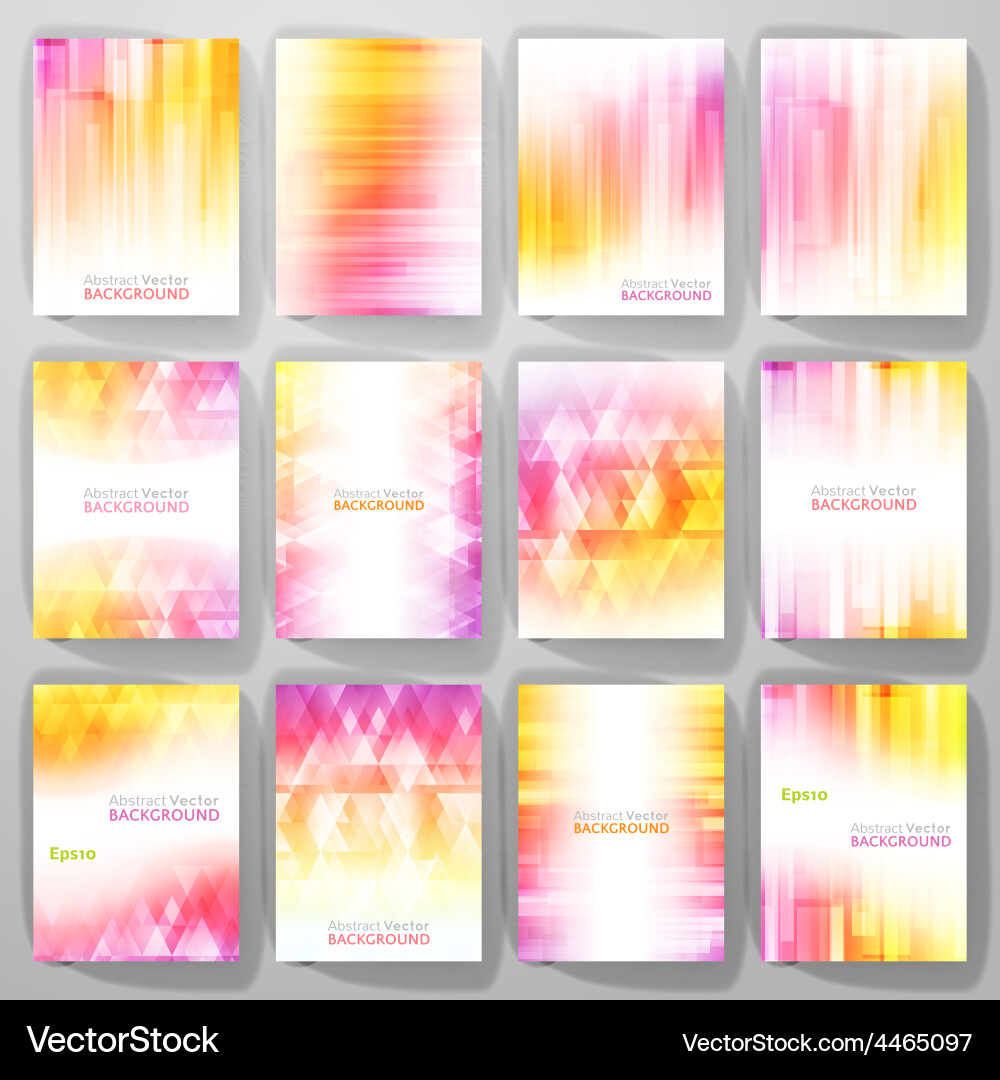 Set of abstract bright background Royalty Free Vector Image