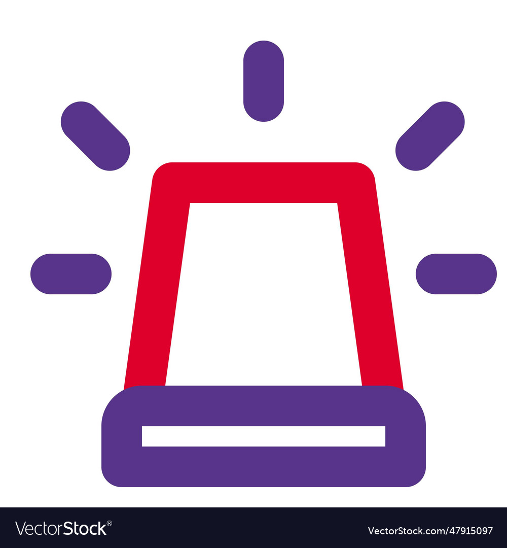 Siren indicating alert of security eruption Vector Image