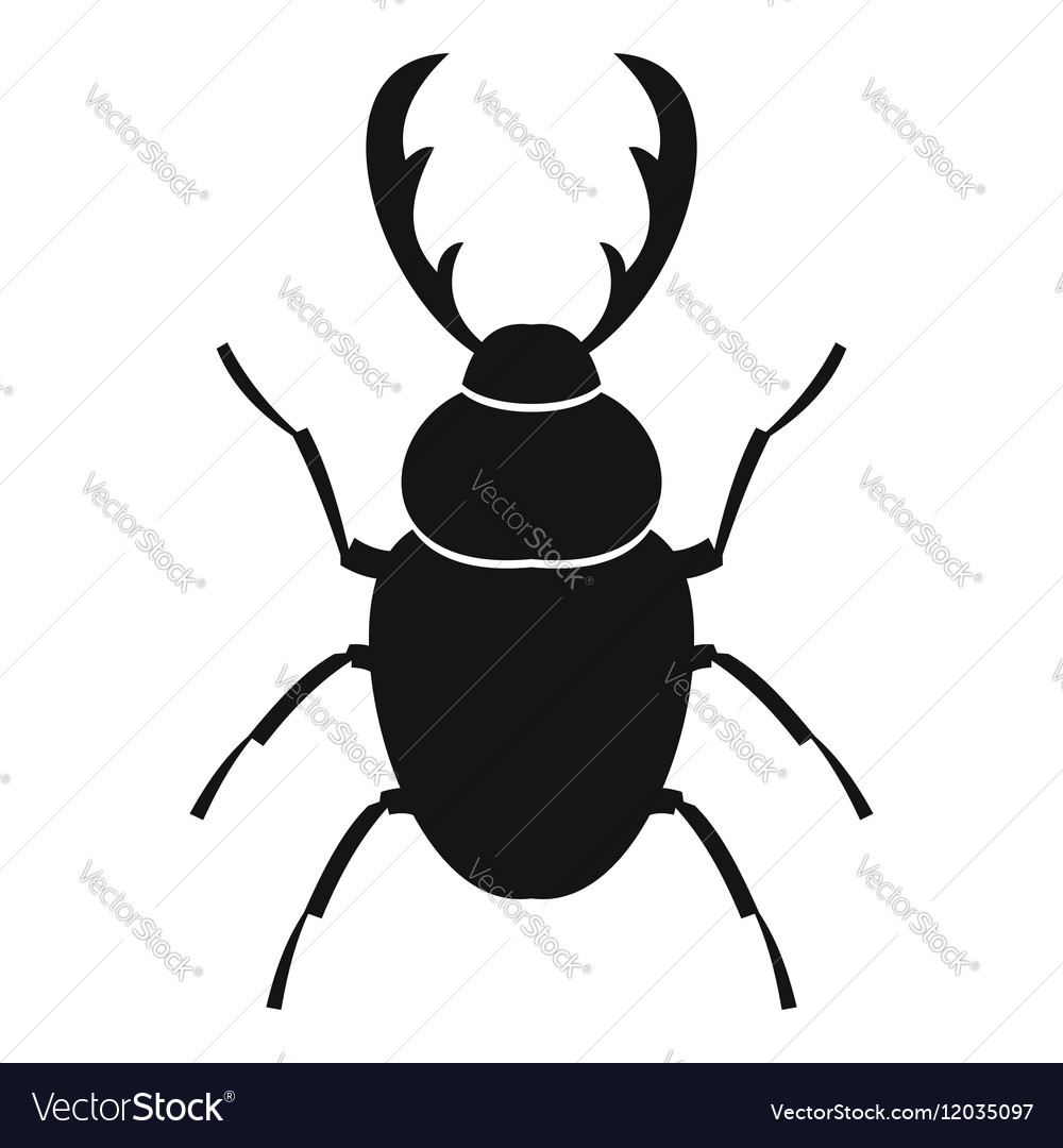 Stag beetle icon simple style Royalty Free Vector Image