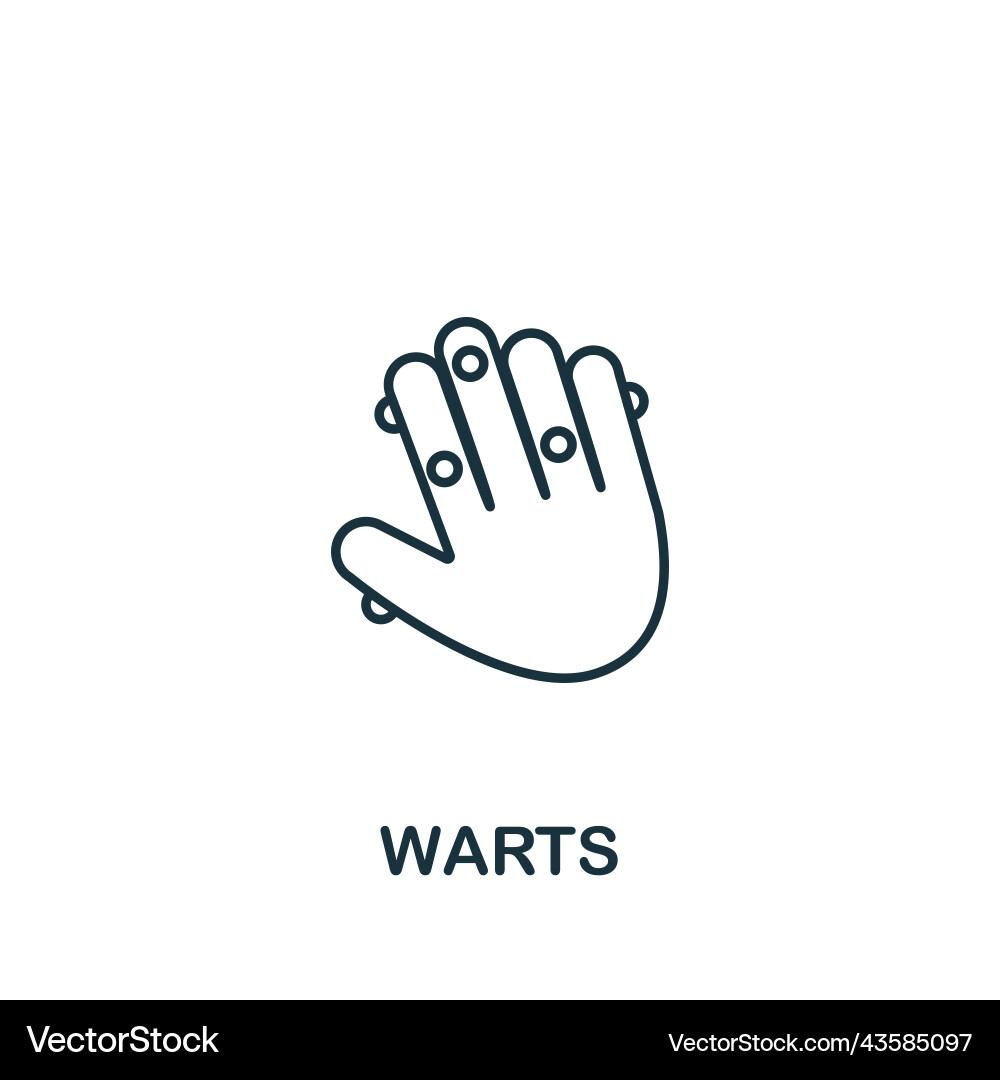 Warts Icon - Simple Disease Symbol Royalty Free Vector Image