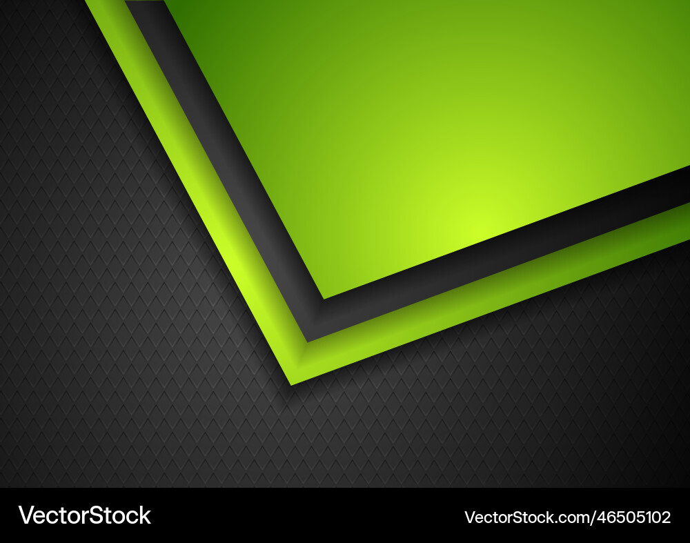 Abstract green and black tech corporate design Vector Image