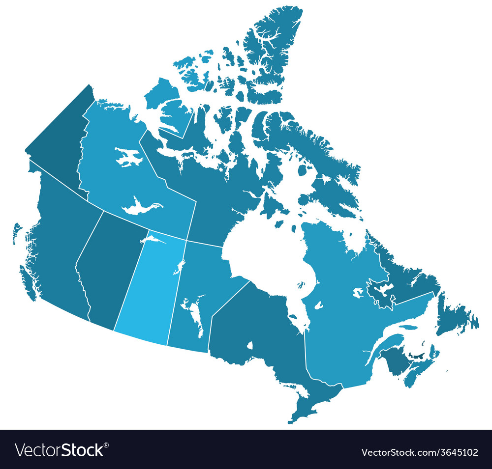 Canada regions map Royalty Free Vector Image - VectorStock Canada regions map Royalty Free Vector Image - VectorStock