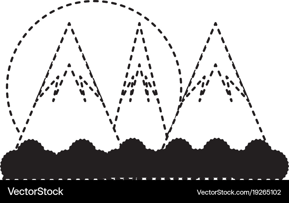 Cartoon alps landscape Royalty Free Vector Image