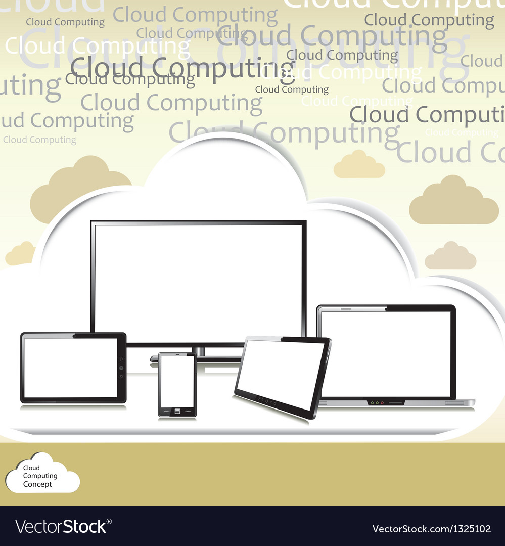 Cloud computing Royalty Free Vector Image - VectorStock
