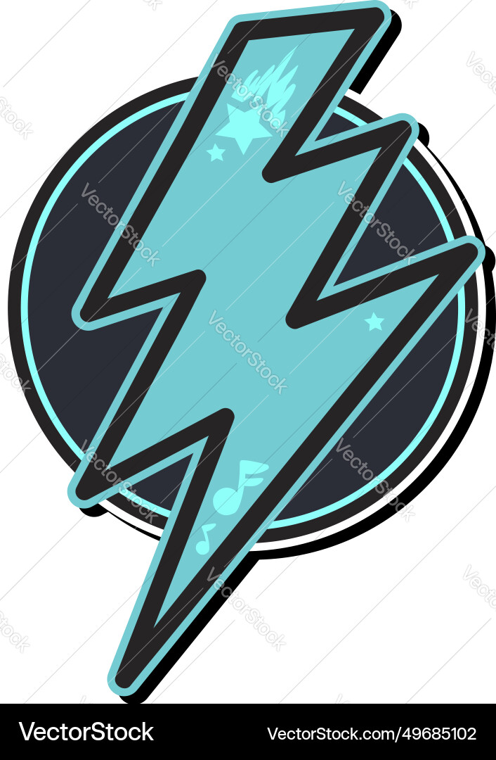 Electric lightning discharge emblem logotype Vector Image