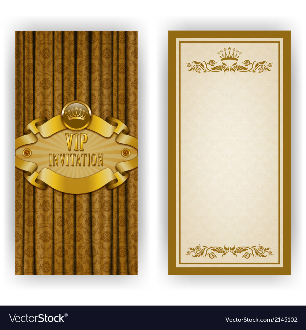 Elegant Template For Vip Luxury Invitation Vector Image