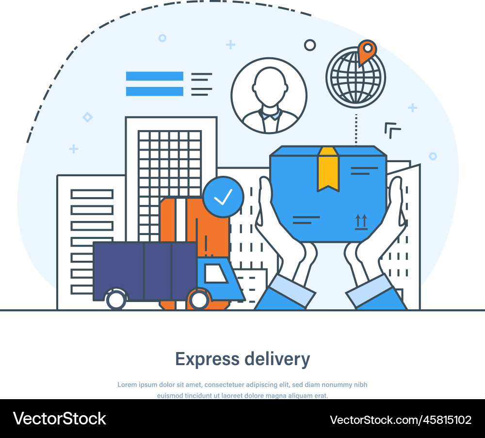 Express delivery fast online delivery service Vector Image