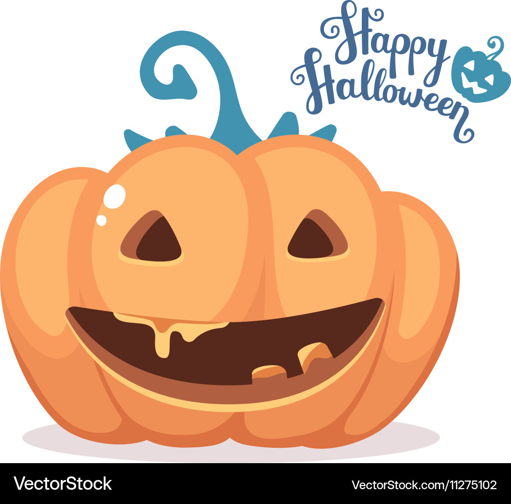 Halloween decorative orange pumpkin Royalty Free Vector