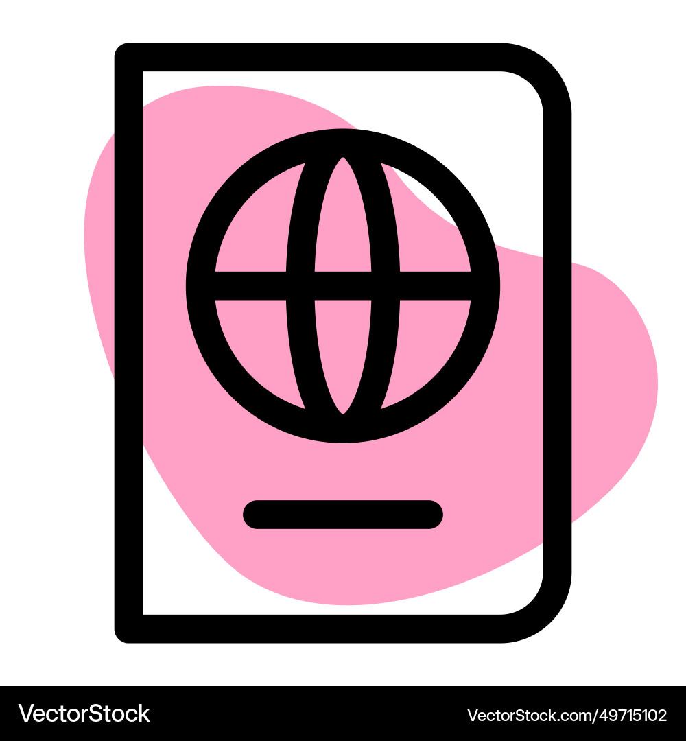 Official document for international travel Vector Image