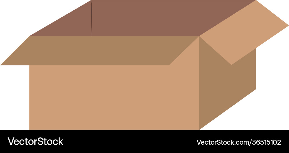 Open cardboard box Royalty Free Vector Image - VectorStock