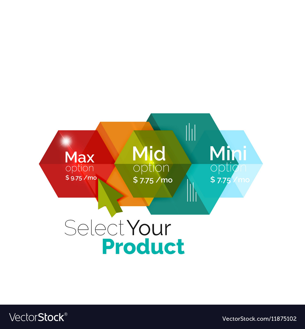 Option select template Royalty Free Vector Image